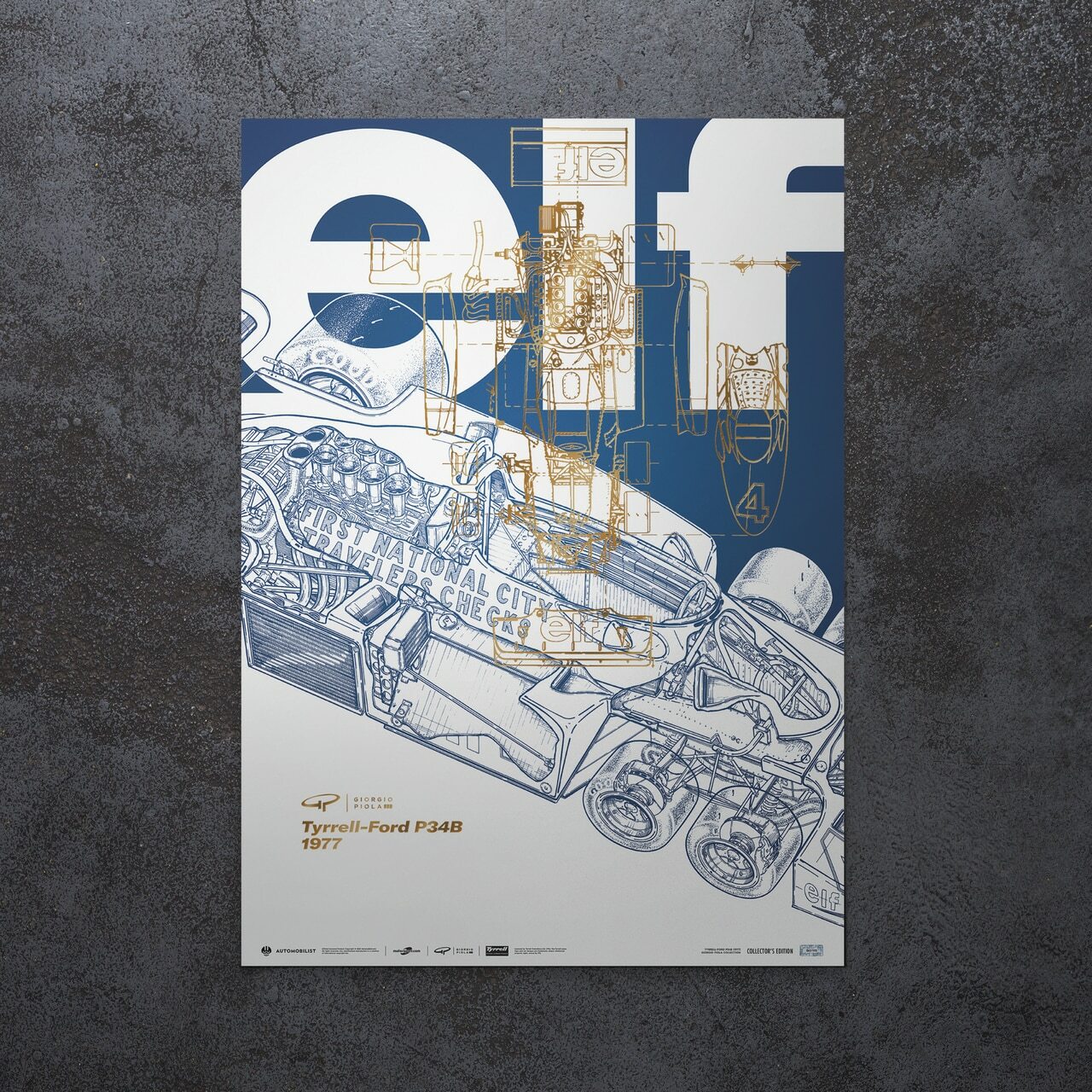 Giorgio Piola – Tyrrell P34B – 1977 – Poster | Collector’s Edition ...